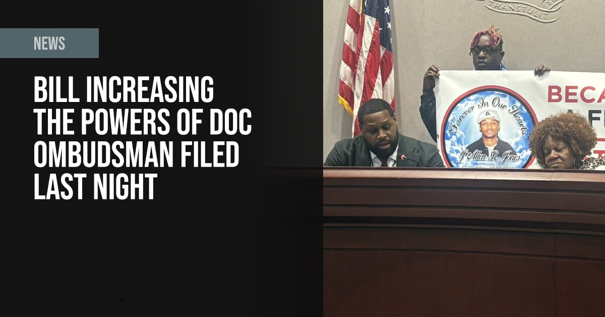 Bill increasing the powers of DOC ombudsman filed last night