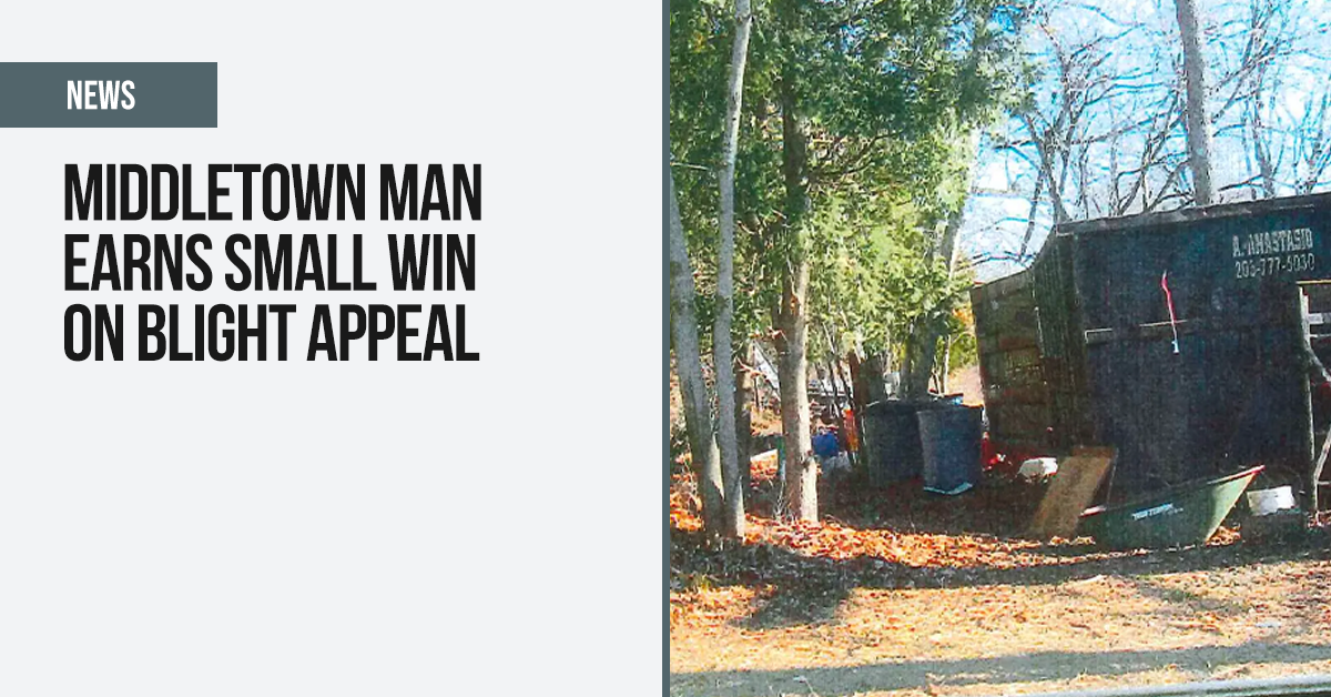 Middletown man earns small win on blight appeal